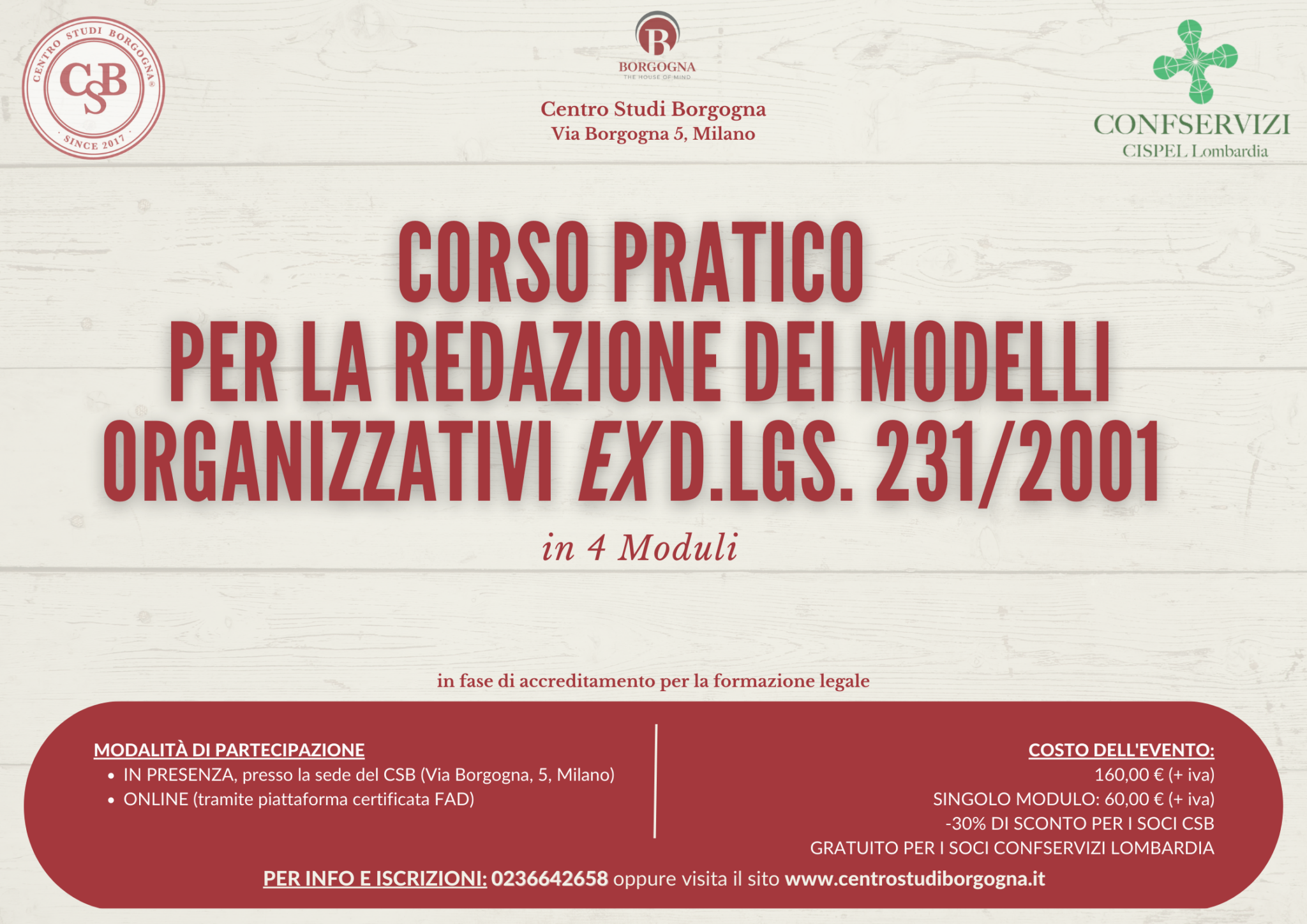 “Corso pratico per la redazione dei Modelli organizzativi ex D.lgs. 231 ...
